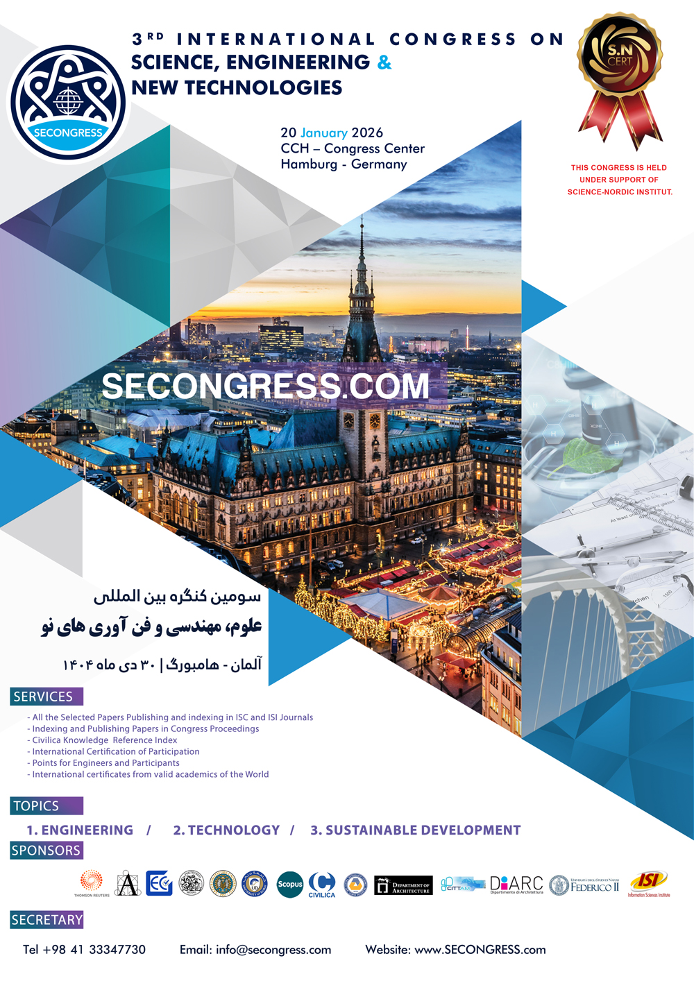 3rd International Congress on Science, engineering & New Technologies